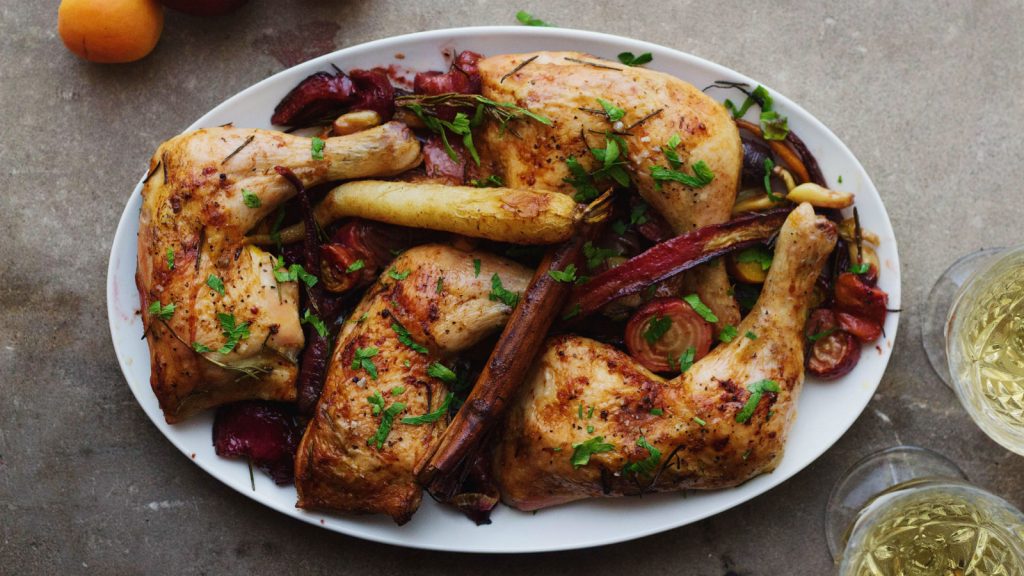 Moroccan-Inspired Tzimmes with Saffron, White Wine and Chicken ...