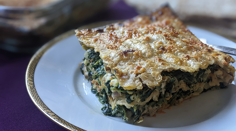 Sephardic Matzah Spinach Pie recipe - Alberta Jewish News